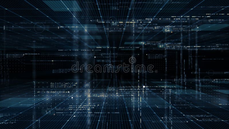 Futuristic Matrix Cyber Environment Stock Illustration - Illustration ...