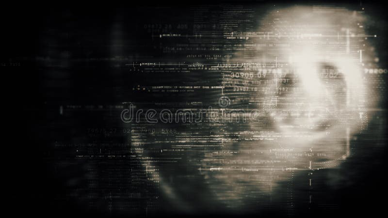 Futuristic Matrix Data Simulation HUD Background Stock Image - Image of matrix, cryptocurrency ...