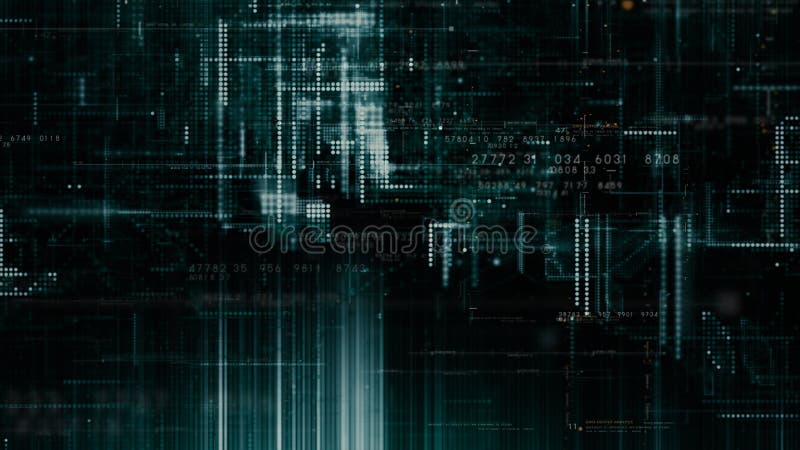 Futuristic Matrix Data Simulation HUD Background Stock Photo - Image of ...