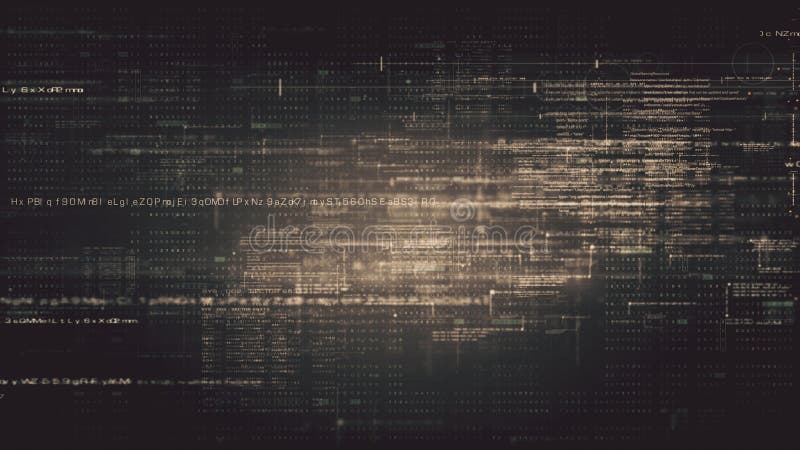 Futuristic Matrix Data Simulation HUD Background Stock Image - Image of cryptographic, user ...