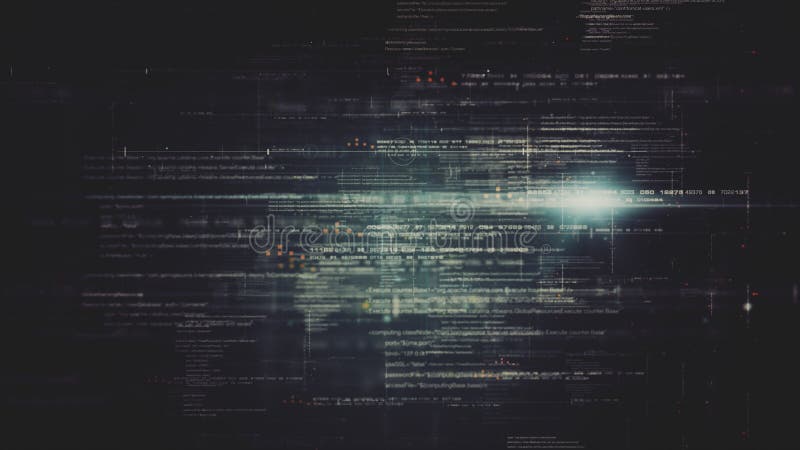 Futuristic Matrix Data Simulation HUD Background Stock Image - Image of innovation ...