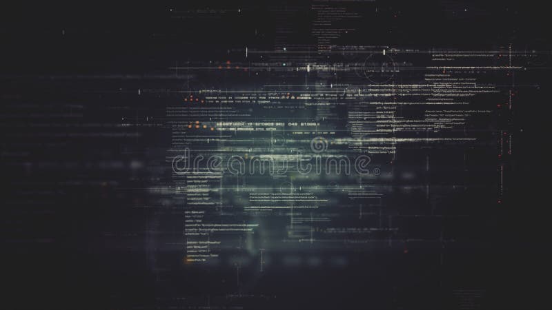 Futuristic Matrix Data Simulation HUD Background Stock Image - Image of technological ...