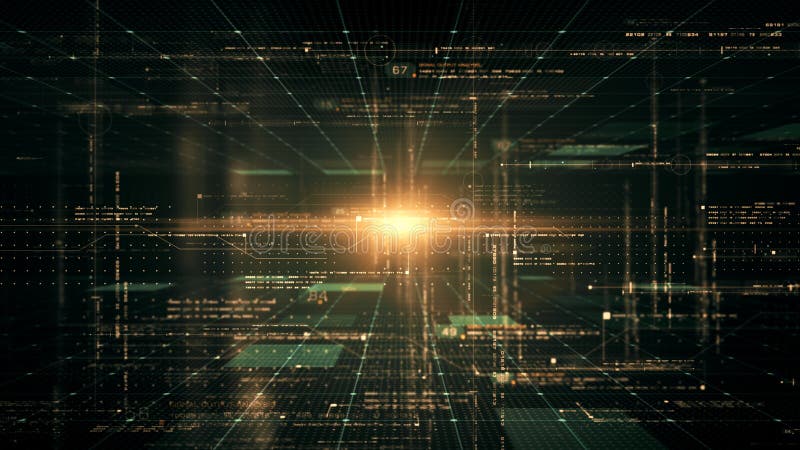 Futuristic Matrix Data Simulation HUD Background Stock Photo - Image of futuristic, graphical ...