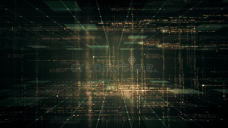 Futuristic Matrix Data Simulation HUD Background Stock Photo - Image of technology, environment ...