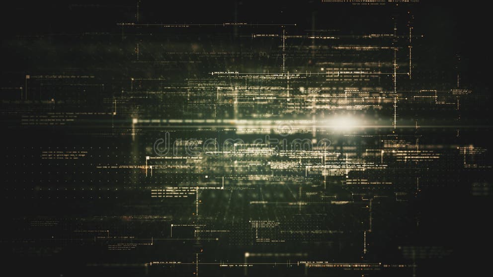 Futuristic Matrix Data Simulation HUD Background Stock Image - Image of concept, interface ...