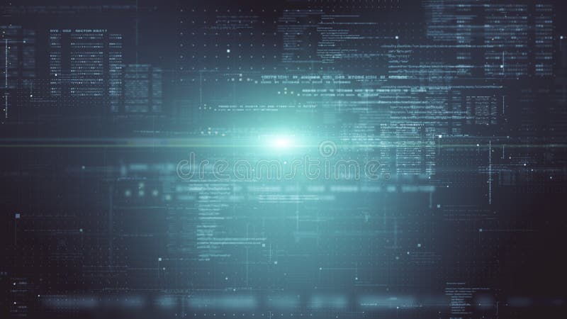 Futuristic Matrix Data Simulation HUD Background Stock Image - Image of network, interface ...
