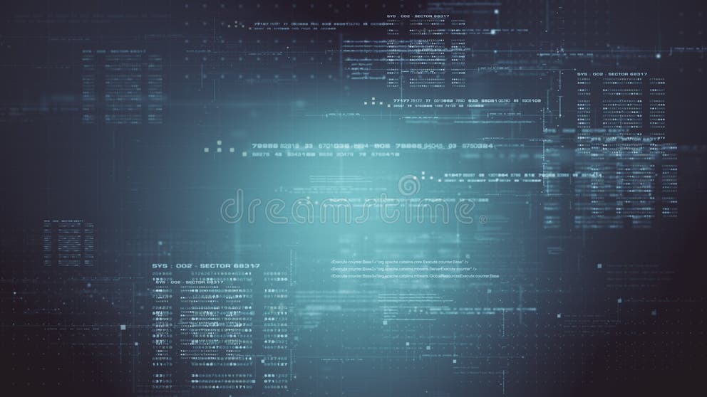 Futuristic Matrix Data Simulation HUD Background Stock Photo - Image of user, web3: 276388146
