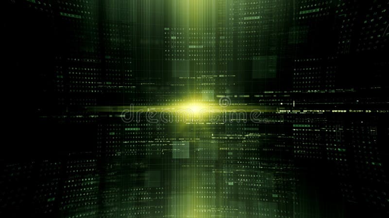 Futuristic Matrix Data Simulation HUD Background Stock Illustration ...