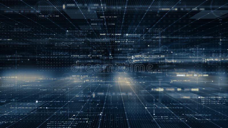 Futuristic Matrix Data Simulation HUD Background Stock Illustration ...