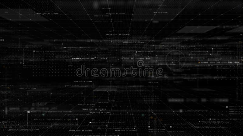 Futuristic Matrix Data Simulation HUD Background Stock Illustration ...