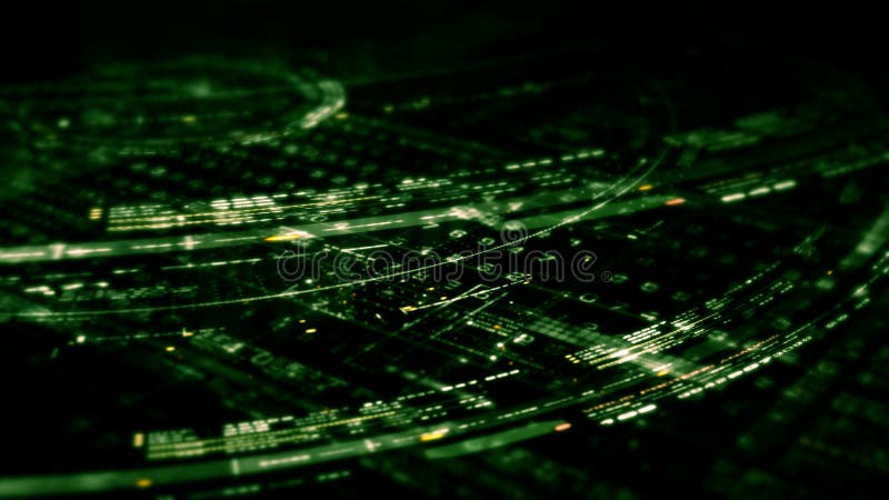 Futuristic Matrix Data Simulation HUD Background Stock Illustration ...