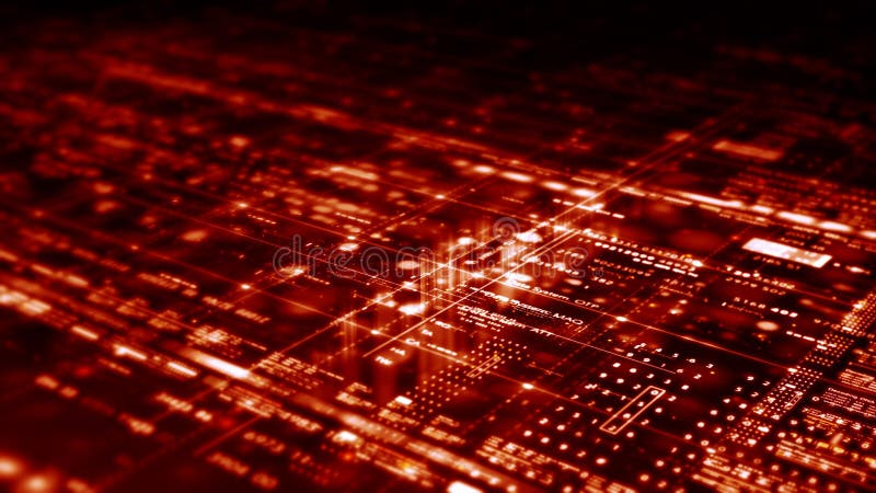 Futuristic Matrix Data Simulation HUD Background Stock Illustration ...