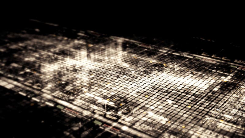 Futuristic Matrix Data Simulation HUD Background Stock Illustration ...