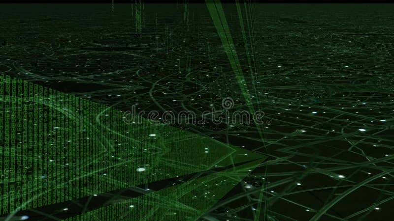 Futuristic Matrix Effect Animation with Data Streams Stock Video ...
