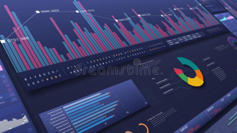 Futuristic Matrix Grid Particles in Cyber Space Background Stock ...