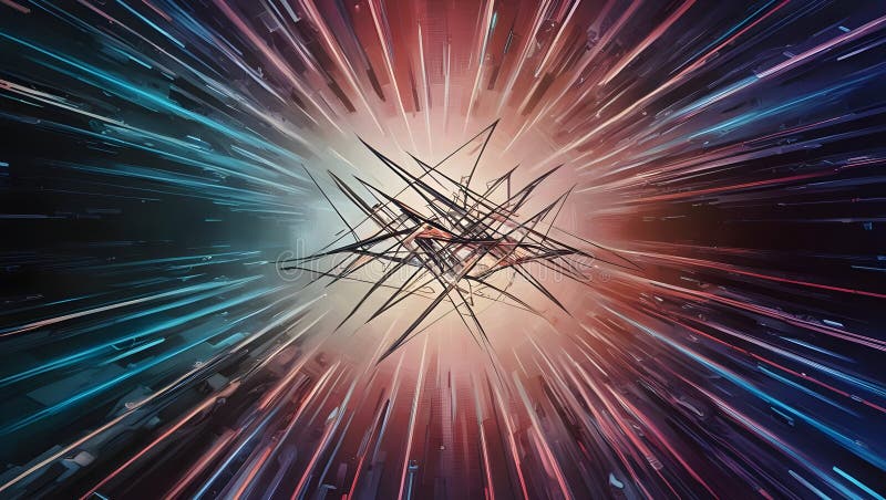 Futuristic Matrix with Intricate Patterns and Light Play, Abstraction ...