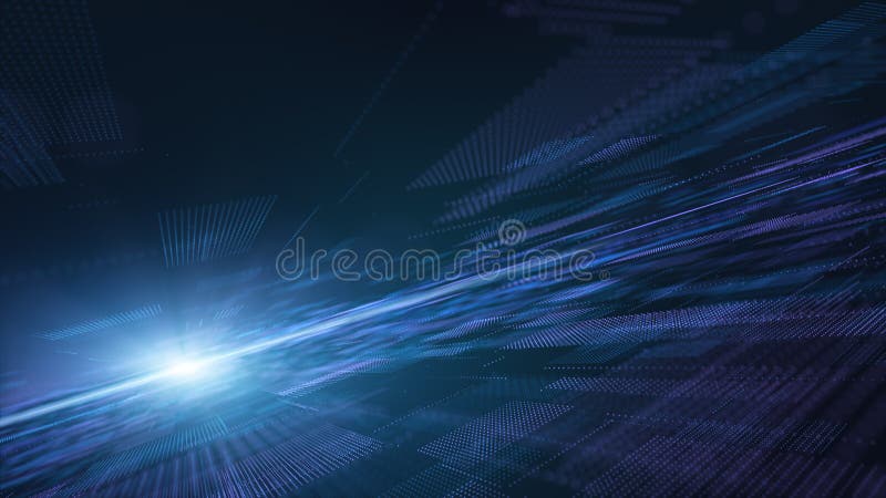 Futuristic Matrix Particles Grid Background Stock Illustration ...