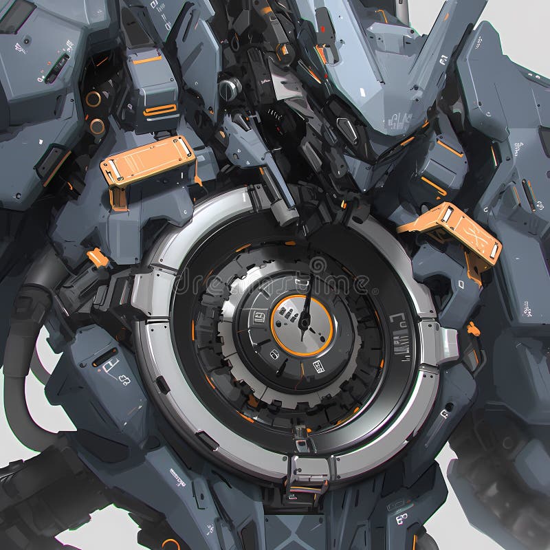Futuristic Mechanical Art stock illustration. Illustration of ...