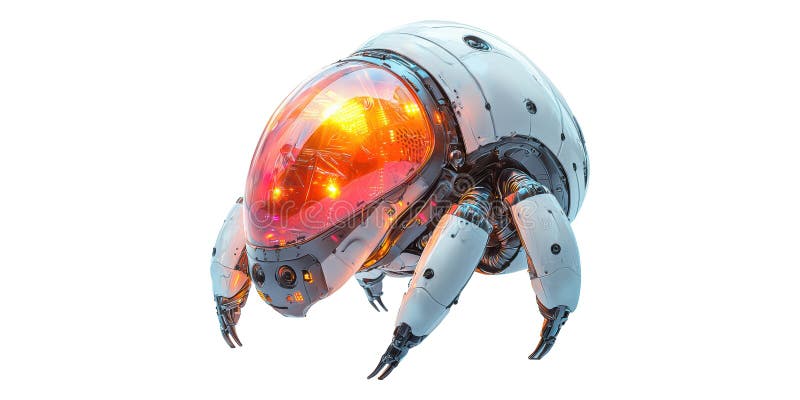 Futuristic Mechanical Beetle Robot Isolated on Transparent Background ...