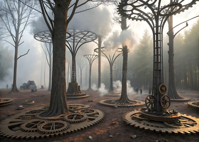 A Futuristic Mechanical Forest, Where instead of Ordinary Trees ...