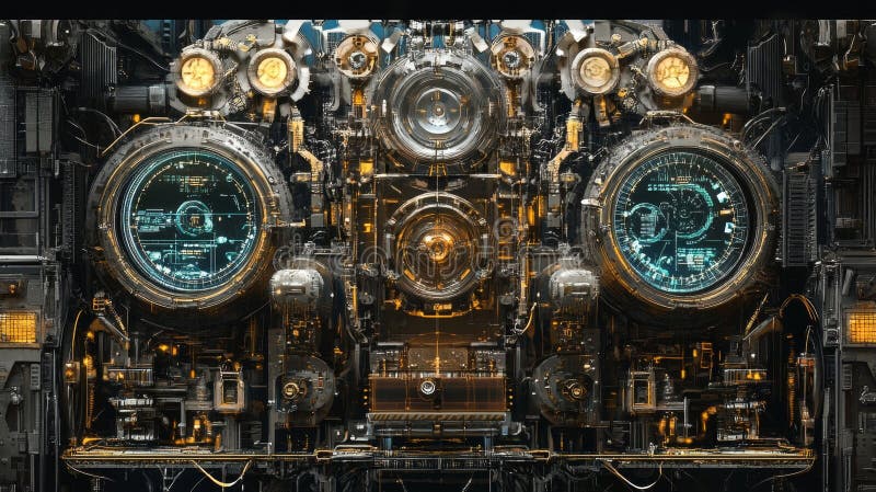 Futuristic Mechanical Interface Design Concept Stock Illustration ...