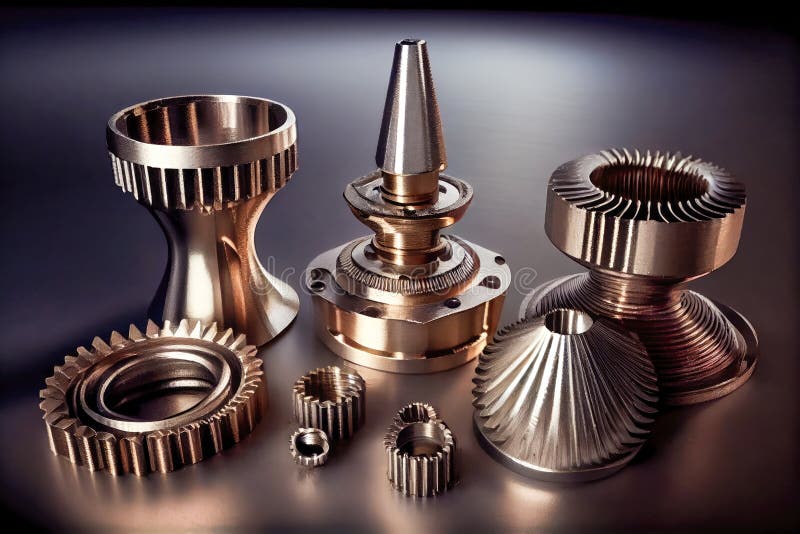 Futuristic Mechanical Titanium Parts. Generative AI Stock Illustration ...