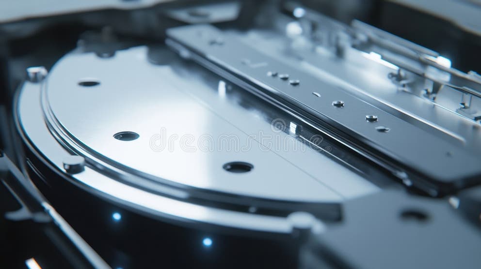 Futuristic Mechanism Rotating with Precision in a Technological ...