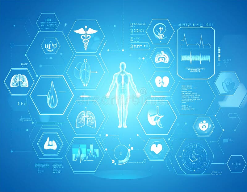 Futuristic Medical AI Dashboard with Holographic Interface Stock ...