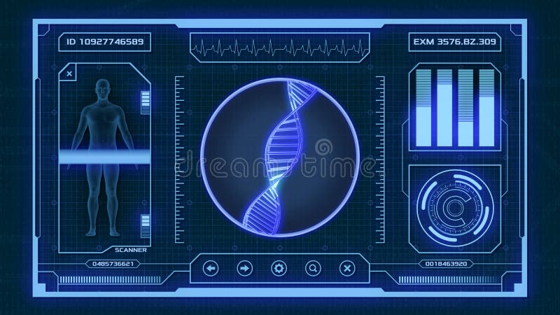 Futuristic medical app stock illustration. Illustration of health ...