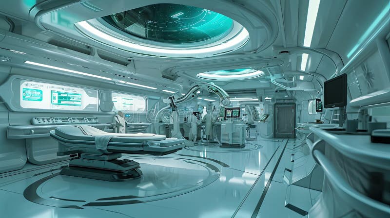 Futuristic Medical Bay stock illustration. Illustration of auto - 302283793