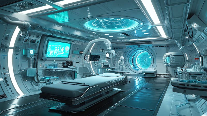 Futuristic Medical Bay stock illustration. Illustration of medical ...