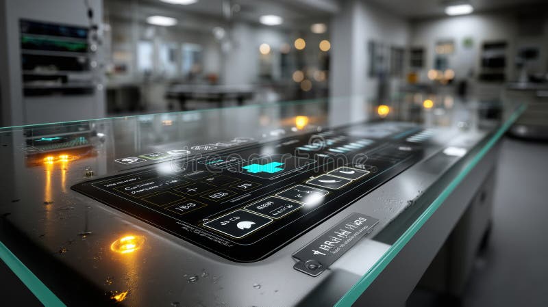 Futuristic Medical Control Panel Display Stock Illustration ...