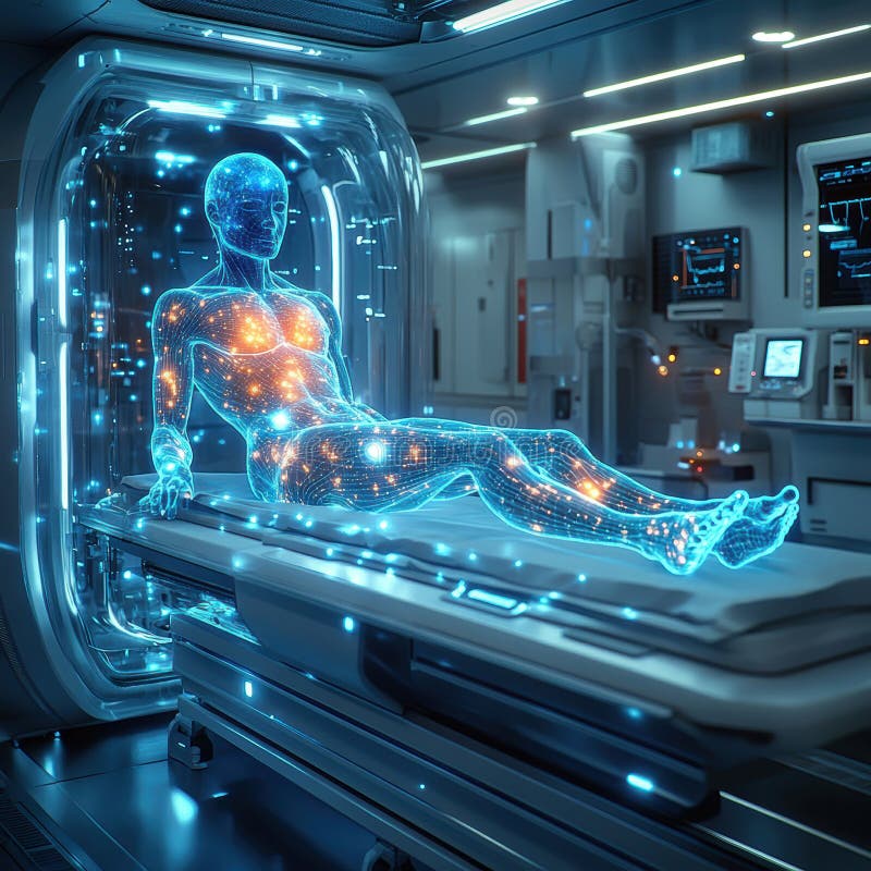 A Futuristic Medical Imaging Concept Shows a Person Inside Advanced ...