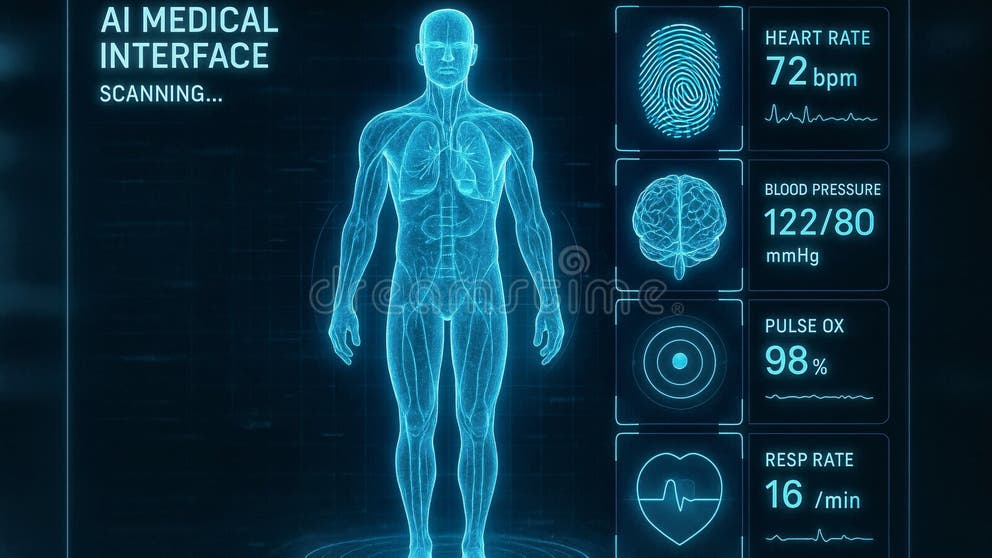 Futuristic Medical Interface Using Artificial Intelligence is Scanning ...