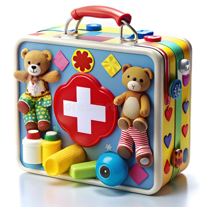 A Futuristic Medical Kit Featuring Holographic Gadgets Stock ...