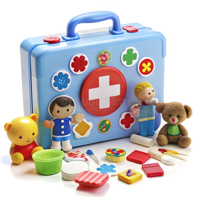 A Futuristic Medical Kit Featuring Holographic Gadgets Stock ...