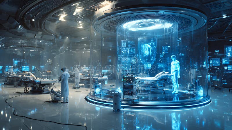 Futuristic Medical Lab Research Facility with Advanced Technology and ...