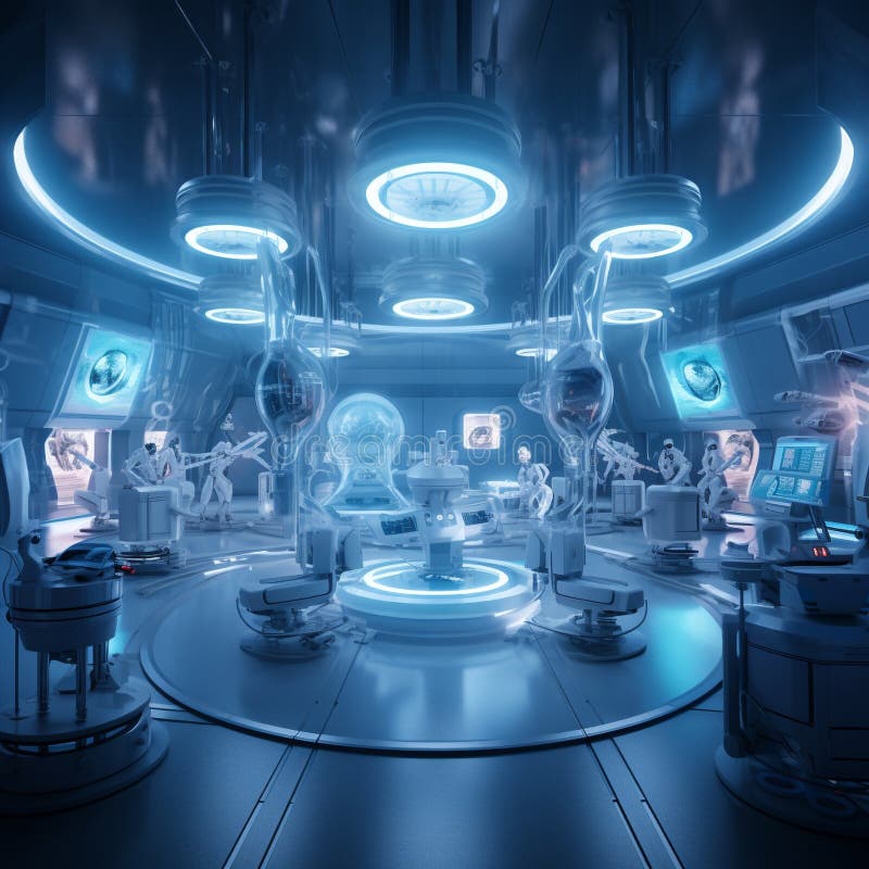 Futuristic Medical Operating Room with Orchestra of Surgical ...