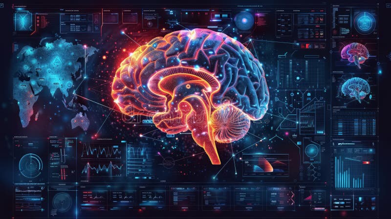 Futuristic Medical Research of Brain Neural Nerve System Stock ...