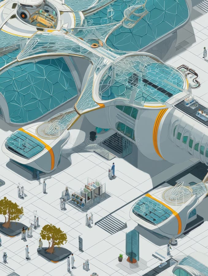Futuristic Medical Research Center with Advanced Technology and ...