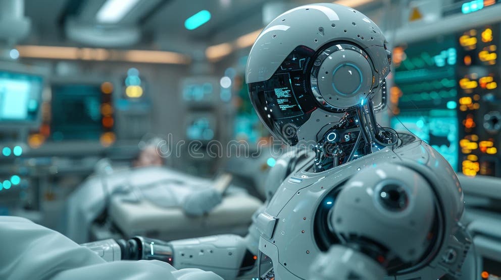 Futuristic Medical Robot in High-tech Facility - Generative Ai Stock ...