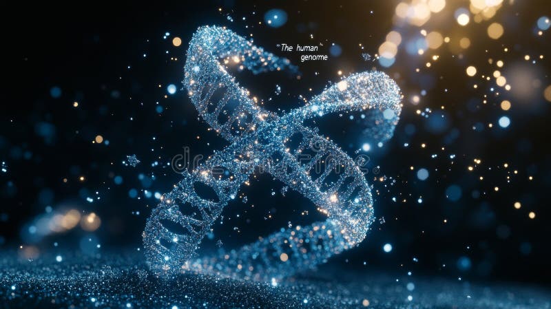 A Futuristic Medical Technology Concept Emphasizing DNA and Glowing ...