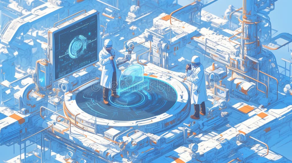 Futuristic Medical Technology with Doctors Using AI Robotics Stock ...