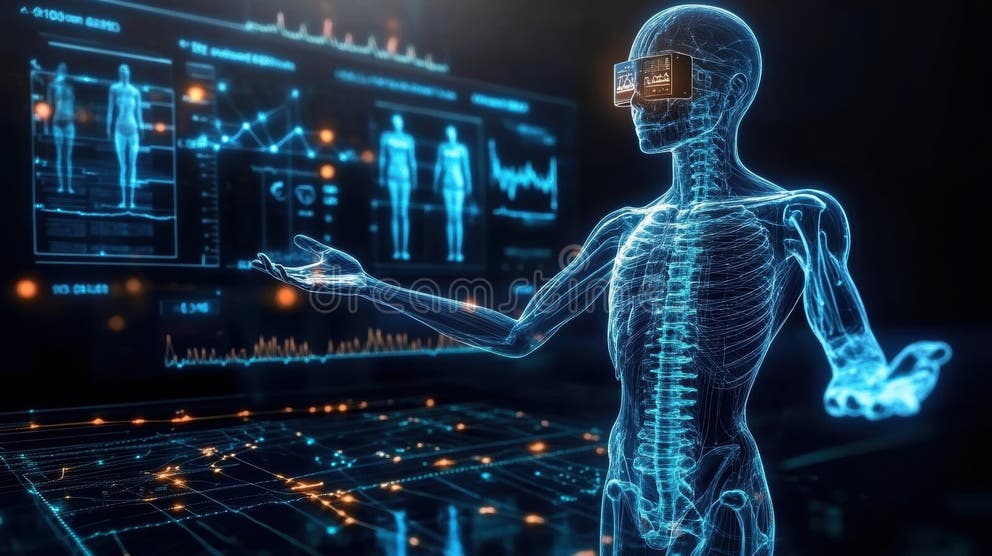 Artificial Intelligence in Healthcare Analyzing Human Body Scan Stock ...