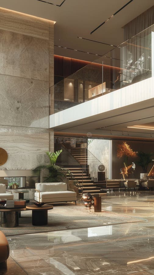 Futuristic Megastructure Interior Design. Modern and Spacious Concept ...