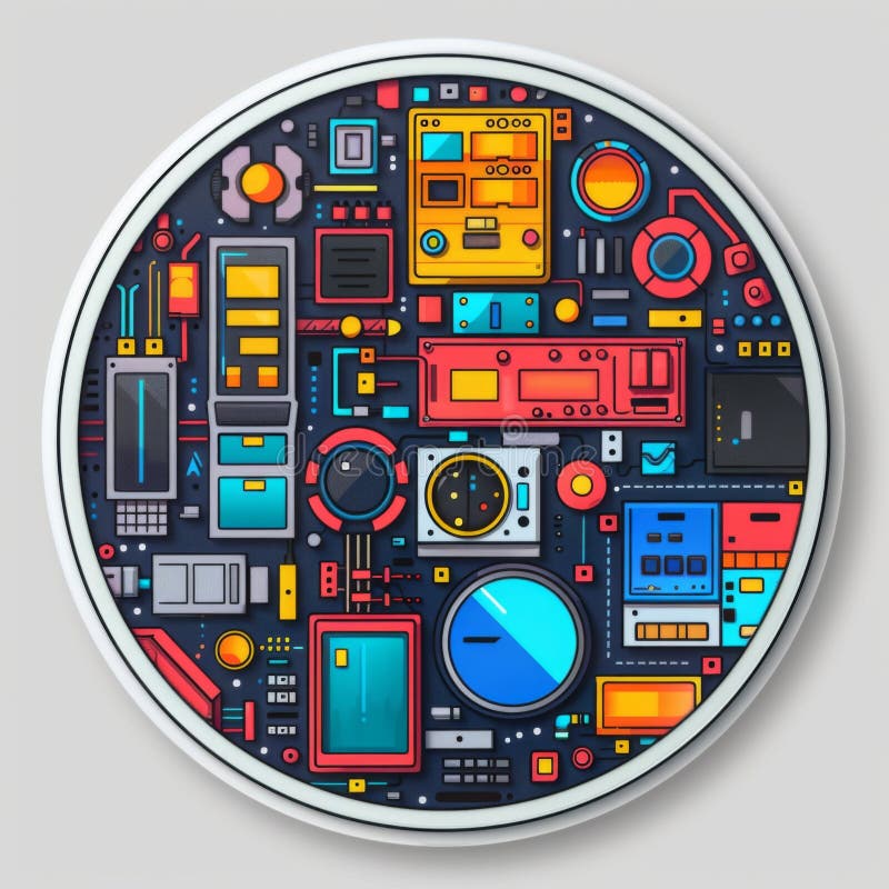 Futuristic Memory Cards Containing Important Data or Programs Stock ...