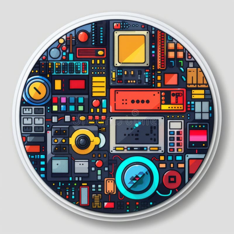 Futuristic Memory Cards Containing Important Data or Programs Stock ...