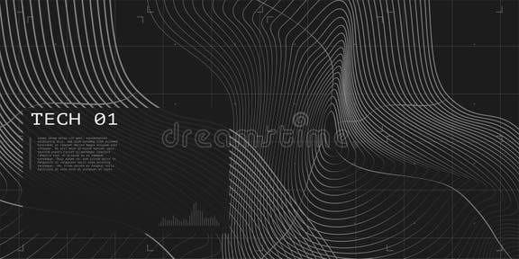 Futuristic Mesh Wireframe Background with Lines and Grids. Abstract ...