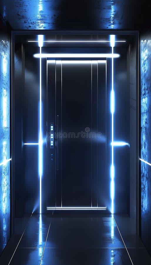 Futuristic Metal Door in a Spaceship Realistic Render Showcasing ...