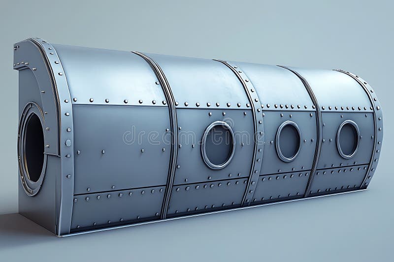 Futuristic Metal Structure stock illustration. Illustration of silver ...